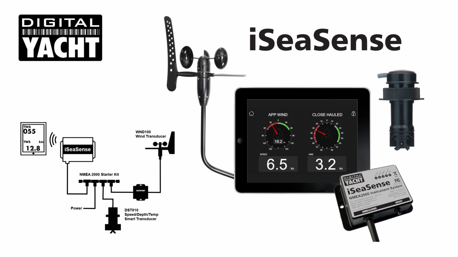 Digital Yacht introduce iSeaSense NMEA 2000 & wireless instrument systems - Digital Yacht News