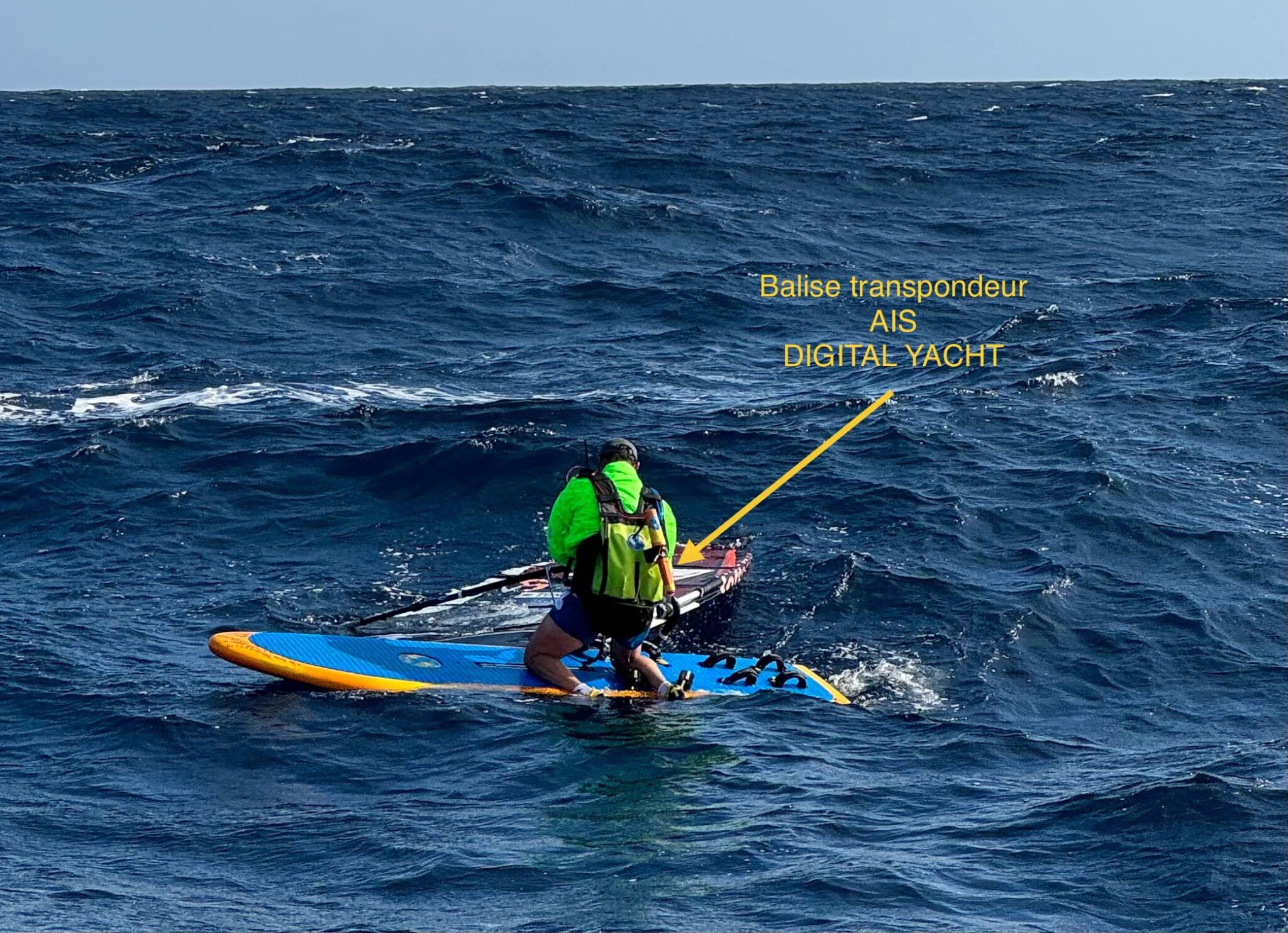 AIS beacon for windsurf tracking on Atlantic challenge