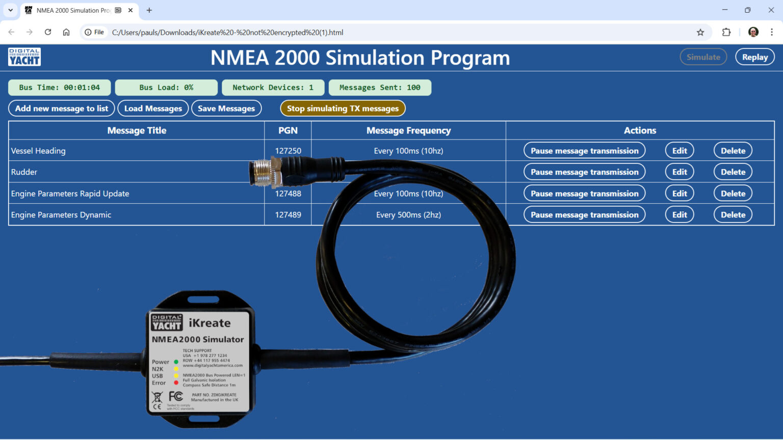 iKreate - the NMEA 2000 Simulation App - Digital Yacht News