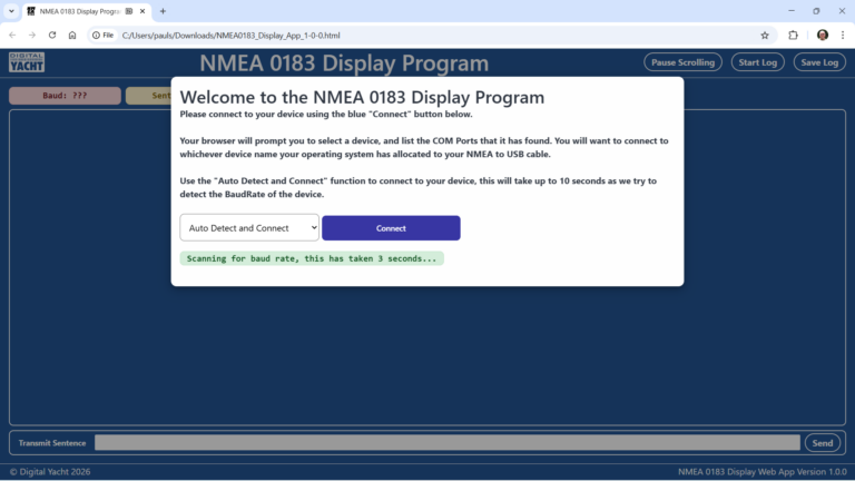 NMEA 0183 Display App for our USB to NMEA Adaptor Cables - Digital ...
